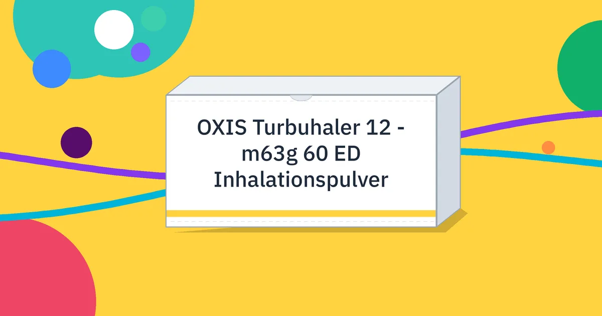 Symbolbild: Packung mit der Aufschrift OXIS Turbuhaler 12 -m63g 60 ED Inhalationspulver (PZN 10759068) – Verfügbarkeit und Bezug in Apotheken in Frankfurt am Main