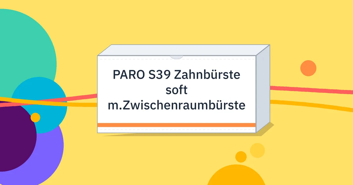 Symbolbild: Packung mit der Aufschrift PARO S39 Zahnbürste soft m.Zwischenraumbürste (PZN 17371976) – Verfügbarkeit und Bezug in Apotheken in Frankfurt am Main
