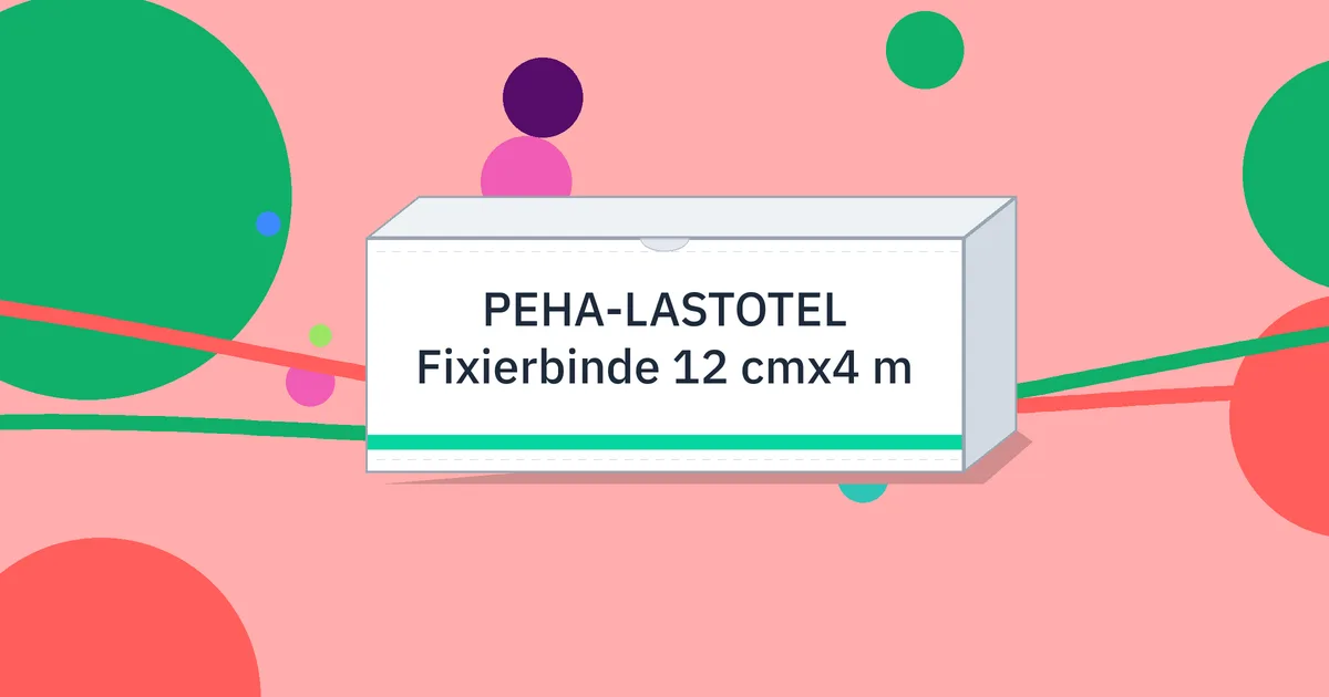 Symbolbild: Packung mit der Aufschrift PEHA-LASTOTEL Fixierbinde 12 cmx4 m (PZN 17435104) – Verfügbarkeit und Bezug in Apotheken in Frankfurt am Main
