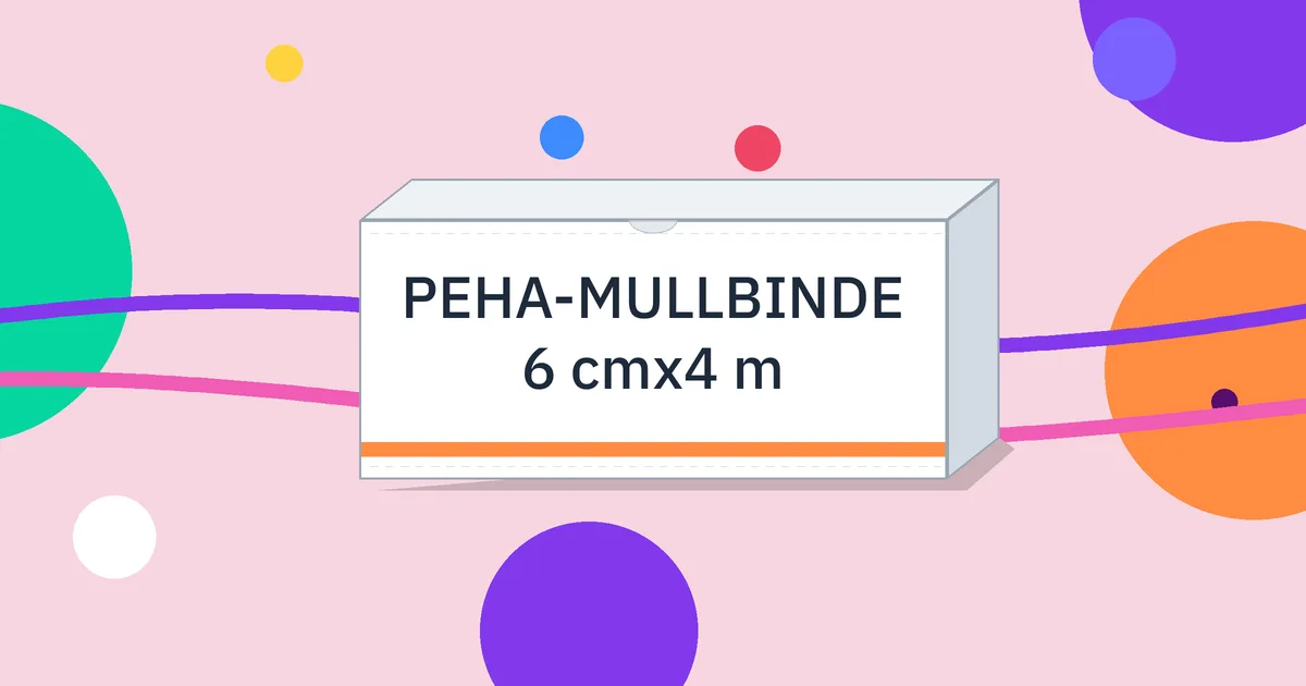 Symbolbild: Packung mit der Aufschrift PEHA-MULLBINDE 6 cmx4 m (PZN 10069240) – Verfügbarkeit und Bezug in Apotheken in Frankfurt am Main