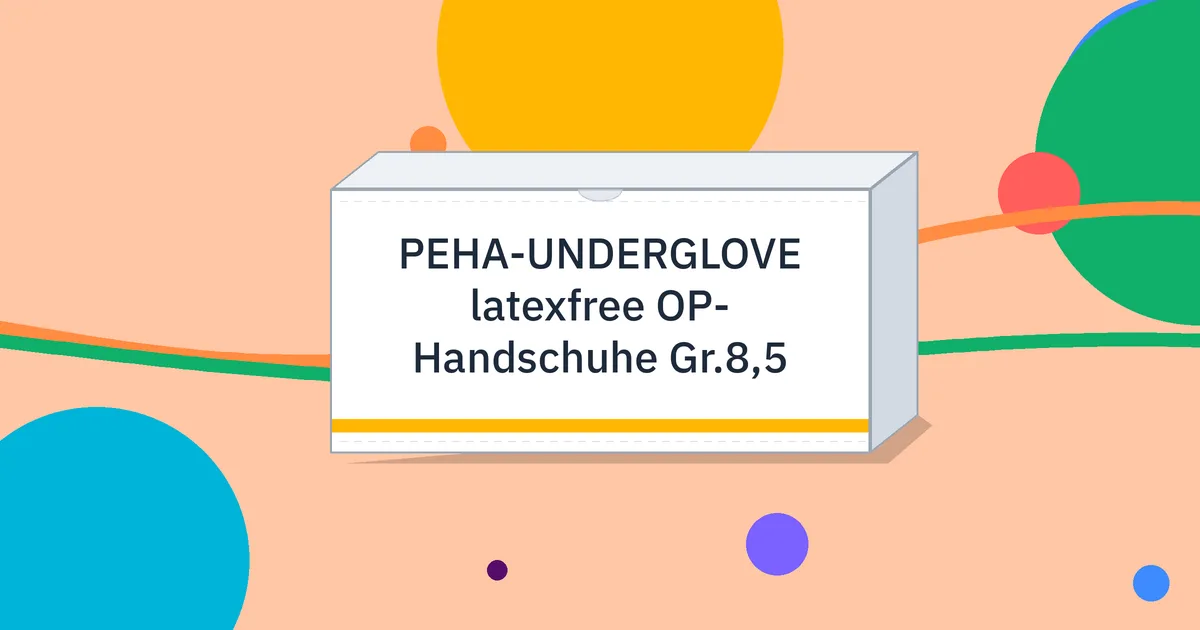 Symbolbild: Packung mit der Aufschrift PEHA-UNDERGLOVE latexfree OP-Handschuhe Gr.8,5 (PZN 10387804) – Verfügbarkeit und Bezug in Apotheken in Frankfurt am Main