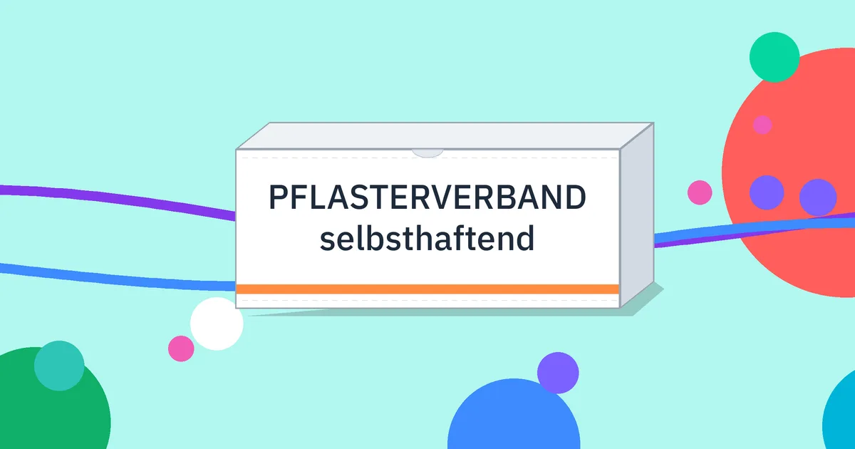 Symbolbild: Packung mit der Aufschrift PFLASTERVERBAND selbsthaftend (PZN 15248993) – Verfügbarkeit und Bezug in Apotheken in Frankfurt am Main
