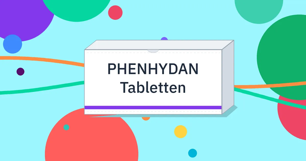 Symbolbild: Packung mit der Aufschrift PHENHYDAN Tabletten (PZN 02519835) – Verfügbarkeit und Bezug in Apotheken in Frankfurt am Main