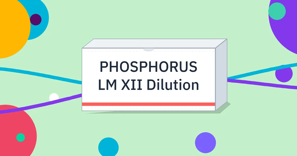 Symbolbild: Packung mit der Aufschrift PHOSPHORUS LM XII Dilution (PZN 02821592) – Verfügbarkeit und Bezug in Apotheken in Frankfurt am Main