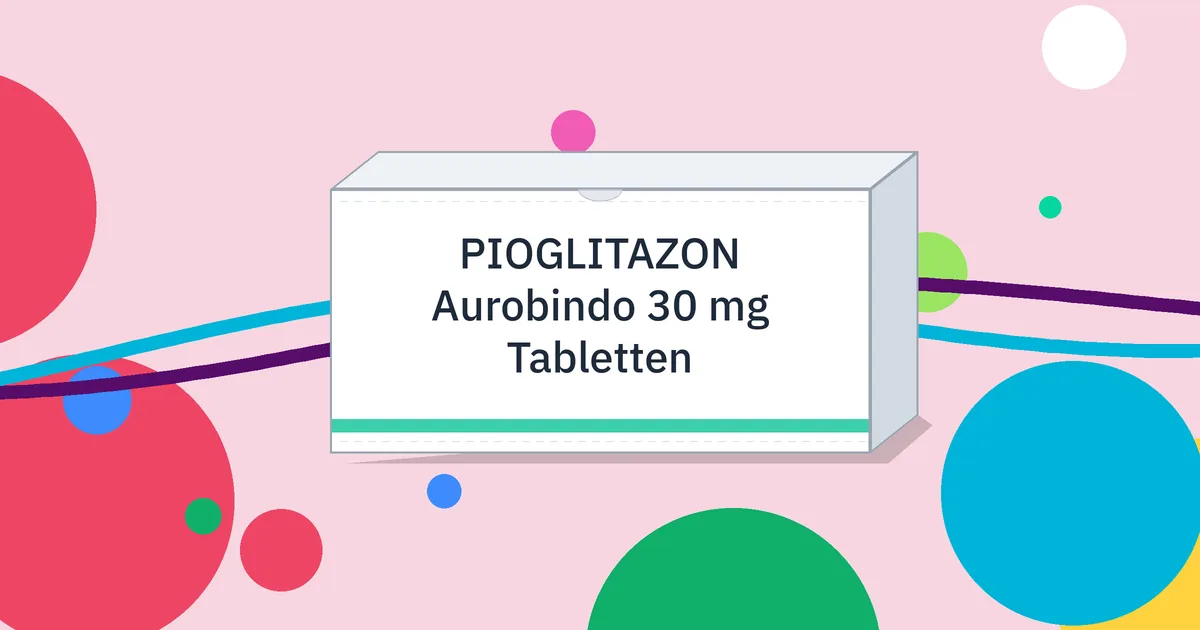 Symbolbild: Packung mit der Aufschrift PIOGLITAZON Aurobindo 30 mg Tabletten (PZN 14309787) – Verfügbarkeit und Bezug in Apotheken in Frankfurt am Main