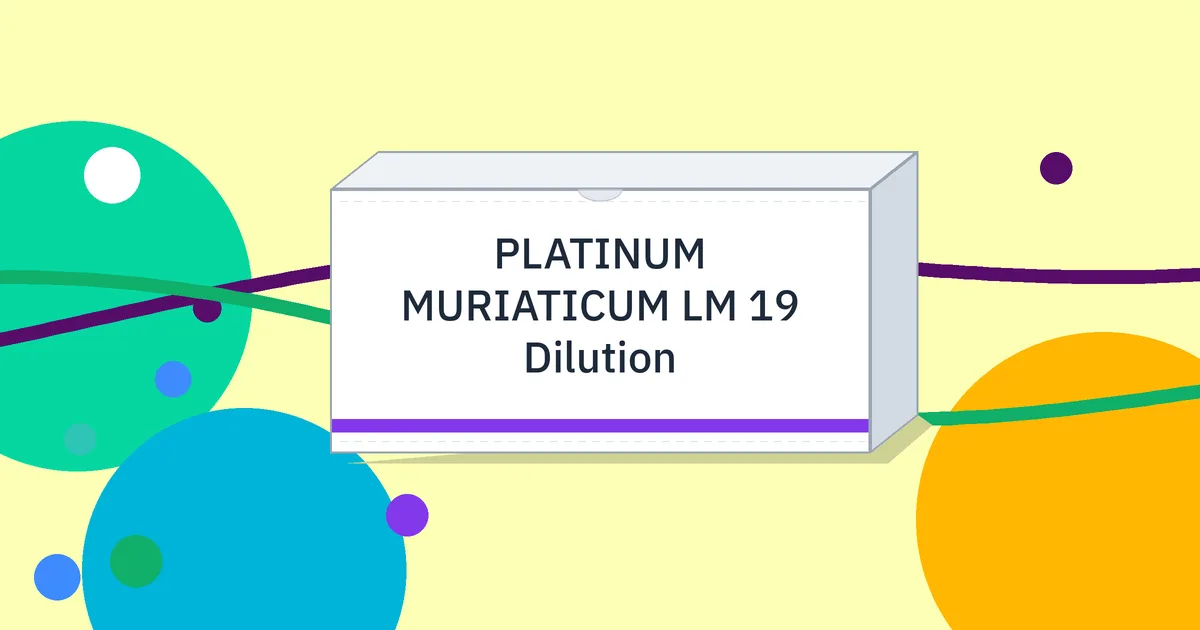 Symbolbild: Packung mit der Aufschrift PLATINUM MURIATICUM LM 19 Dilution (PZN 13648151) – Verfügbarkeit und Bezug in Apotheken in Frankfurt am Main