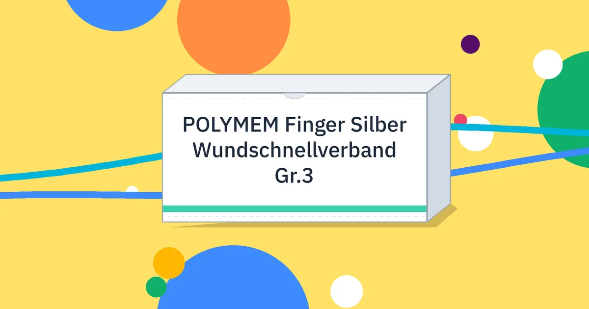 Symbolbild: Packung mit der Aufschrift POLYMEM Finger Silber Wundschnellverband Gr.3 (PZN 09222015) – Verfügbarkeit und Bezug in Apotheken in Frankfurt am Main