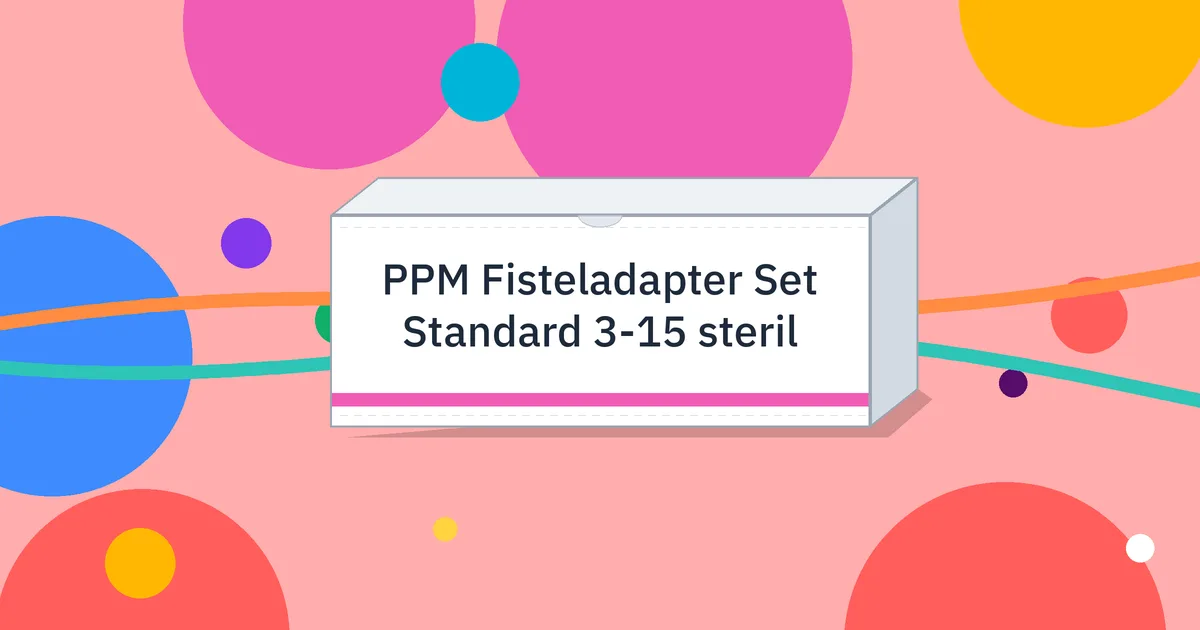 Symbolbild: Packung mit der Aufschrift PPM Fisteladapter Set Standard 3-15 steril (PZN 07592742) – Verfügbarkeit und Bezug in Apotheken in Frankfurt am Main