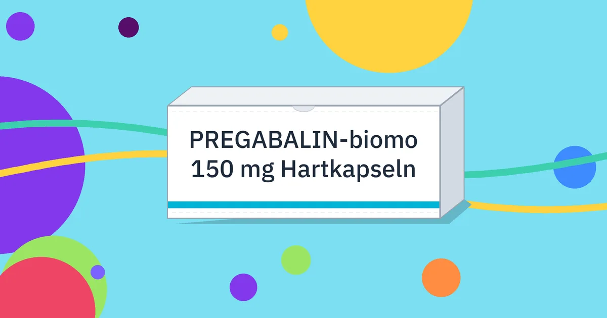 Symbolbild: Packung mit der Aufschrift PREGABALIN-biomo 150 mg Hartkapseln (PZN 14036438) – Verfügbarkeit und Bezug in Apotheken in Frankfurt am Main
