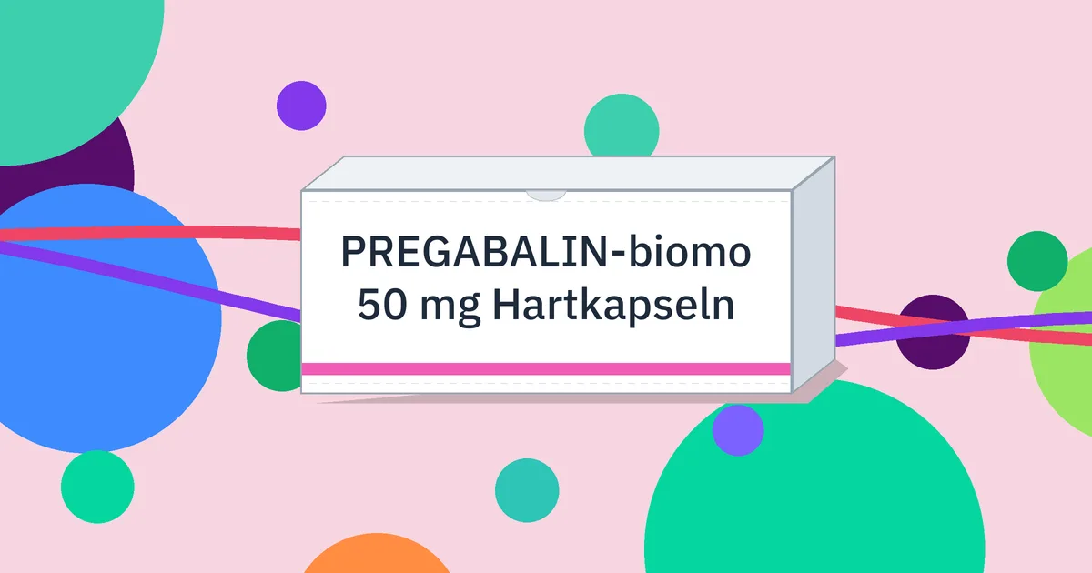 Symbolbild: Packung mit der Aufschrift PREGABALIN-biomo 50 mg Hartkapseln (PZN 14036326) – Verfügbarkeit und Bezug in Apotheken in Frankfurt am Main