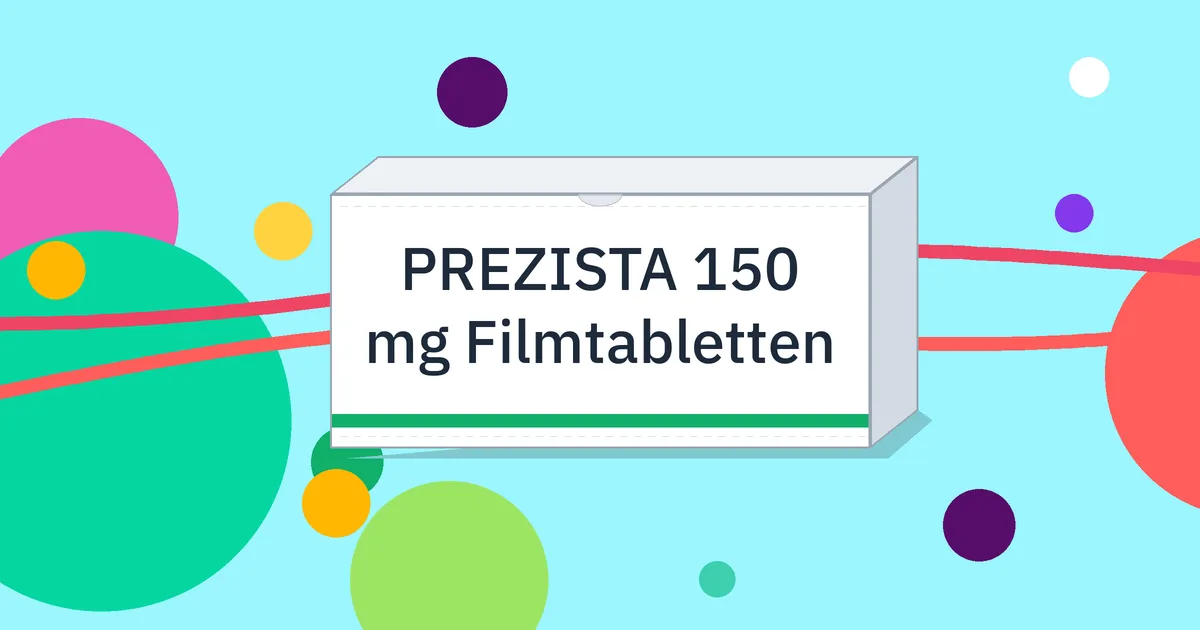 Symbolbild: Packung mit der Aufschrift PREZISTA 150 mg Filmtabletten (PZN 02918630) – Verfügbarkeit und Bezug in Apotheken in Frankfurt am Main
