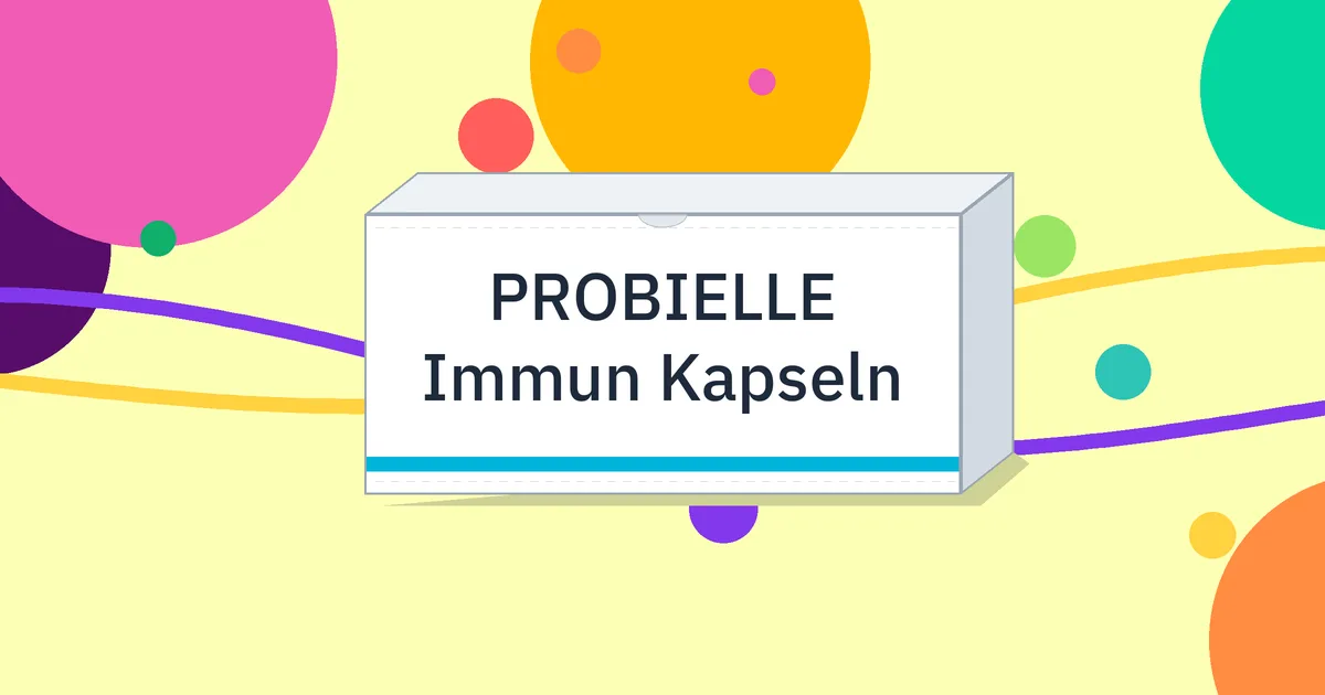 Symbolbild: Packung mit der Aufschrift PROBIELLE Immun Kapseln (PZN 14186468) – Verfügbarkeit und Bezug in Apotheken in Frankfurt am Main