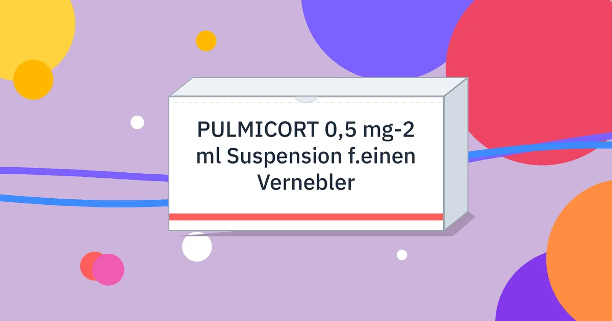Symbolbild: Packung mit der Aufschrift PULMICORT 0,5 mg-2 ml Suspension f.einen Vernebler (PZN 01831039) – Verfügbarkeit und Bezug in Apotheken in Frankfurt am Main