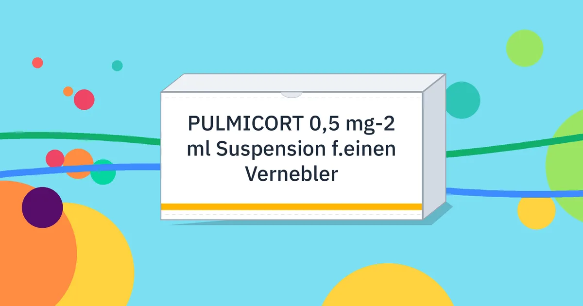 Symbolbild: Packung mit der Aufschrift PULMICORT 0,5 mg-2 ml Suspension f.einen Vernebler (PZN 10358820) – Verfügbarkeit und Bezug in Apotheken in Frankfurt am Main