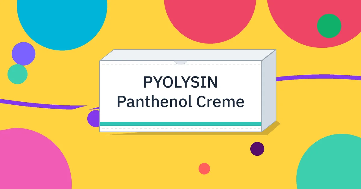 Symbolbild: Packung mit der Aufschrift PYOLYSIN Panthenol Creme (PZN 17247621) – Verfügbarkeit und Bezug in Apotheken in Frankfurt am Main