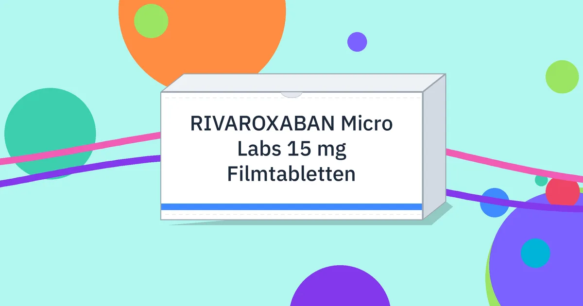 Symbolbild: Packung mit der Aufschrift RIVAROXABAN Micro Labs 15 mg Filmtabletten (PZN 20165252) – Verfügbarkeit und Bezug in Apotheken in Frankfurt am Main