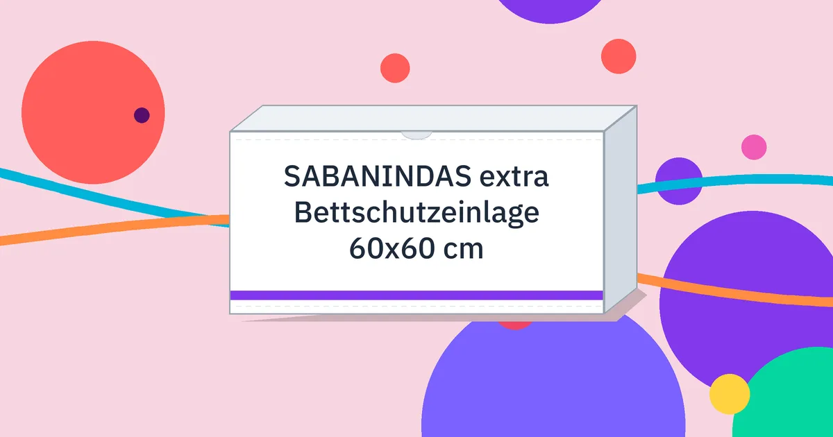 Symbolbild: Packung mit der Aufschrift SABANINDAS extra Bettschutzeinlage 60x60 cm (PZN 11132874) – Verfügbarkeit und Bezug in Apotheken in Frankfurt am Main