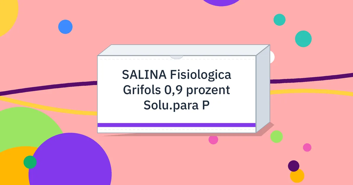 Symbolbild: Packung mit der Aufschrift SALINA Fisiologica Grifols 0,9 prozent Solu.para P (PZN 19722718) – Verfügbarkeit und Bezug in Apotheken in Frankfurt am Main