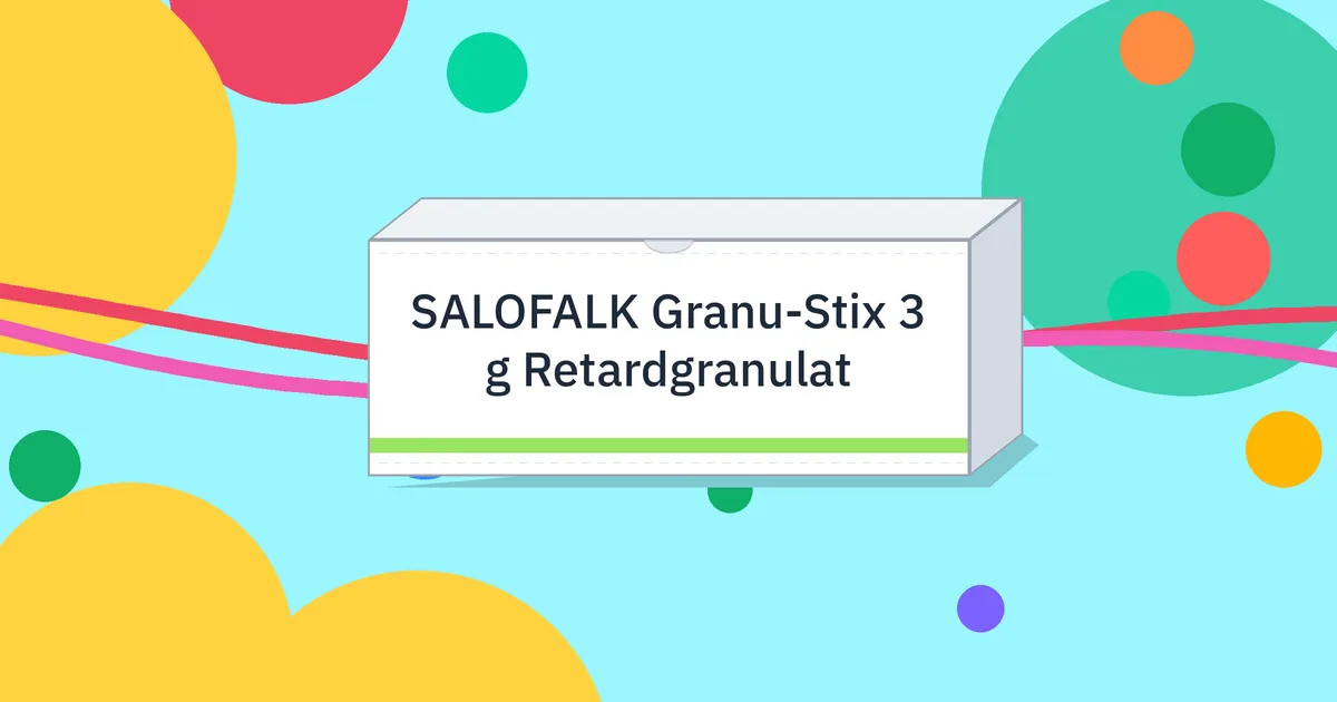 Symbolbild: Packung mit der Aufschrift SALOFALK Granu-Stix 3 g Retardgranulat (PZN 18702694) – Verfügbarkeit und Bezug in Apotheken in Frankfurt am Main