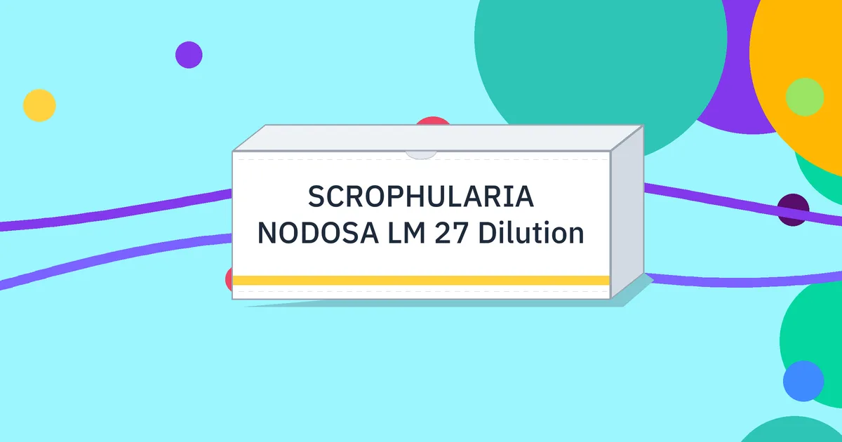 Symbolbild: Packung mit der Aufschrift SCROPHULARIA NODOSA LM 27 Dilution (PZN 13184639) – Verfügbarkeit und Bezug in Apotheken in Frankfurt am Main