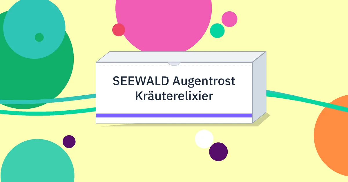 Symbolbild: Packung mit der Aufschrift SEEWALD Augentrost Kräuterelixier (PZN 13171045) – Verfügbarkeit und Bezug in Apotheken in Frankfurt am Main