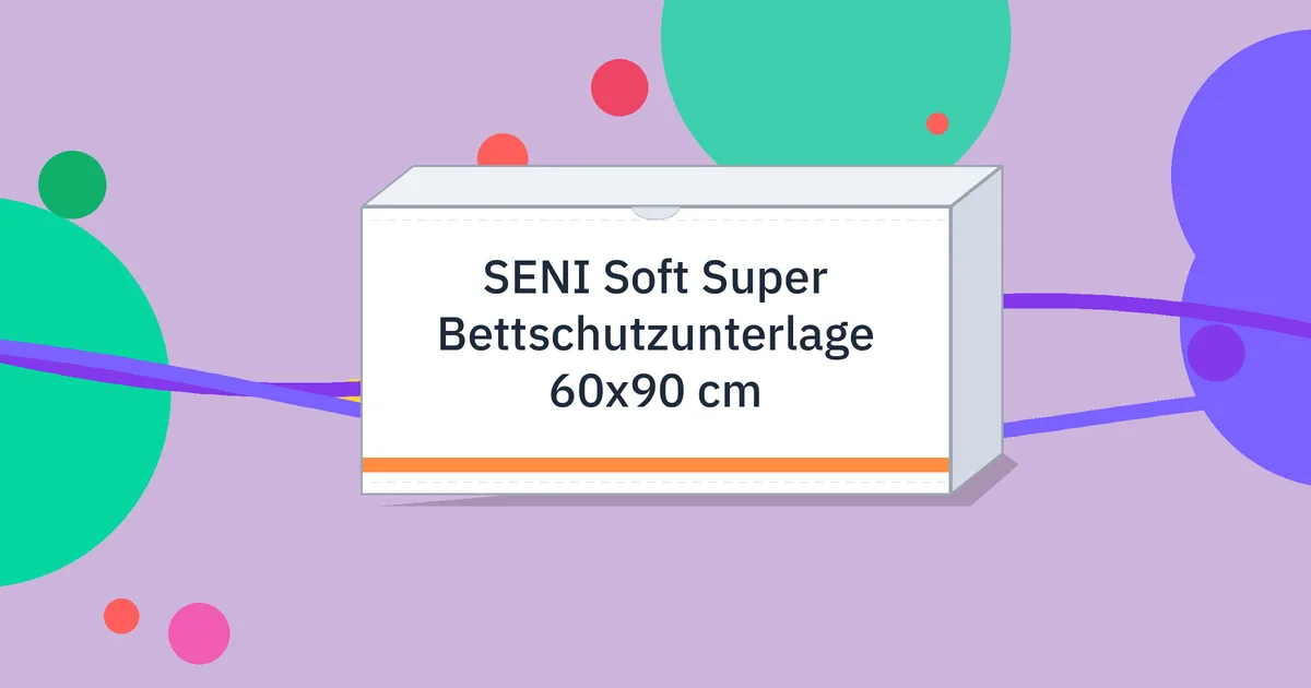 Symbolbild: Packung mit der Aufschrift SENI Soft Super Bettschutzunterlage 60x90 cm (PZN 13598424) – Verfügbarkeit und Bezug in Apotheken in Frankfurt am Main