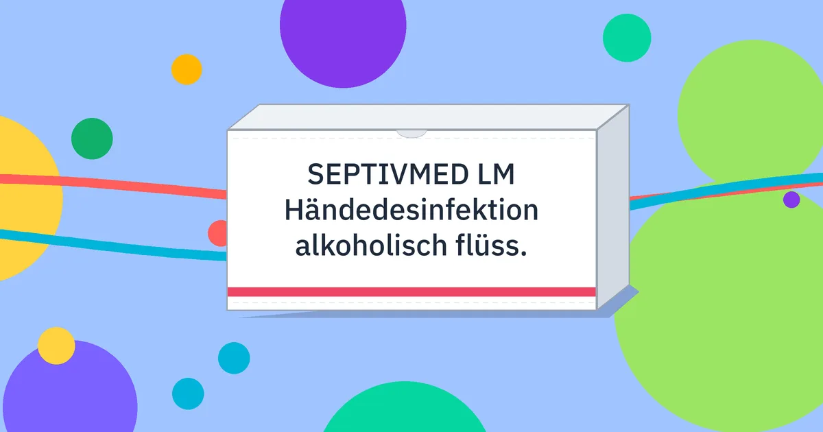 Symbolbild: Packung mit der Aufschrift SEPTIVMED LM Händedesinfektion alkoholisch flüss. (PZN 17211853) – Verfügbarkeit und Bezug in Apotheken in Frankfurt am Main