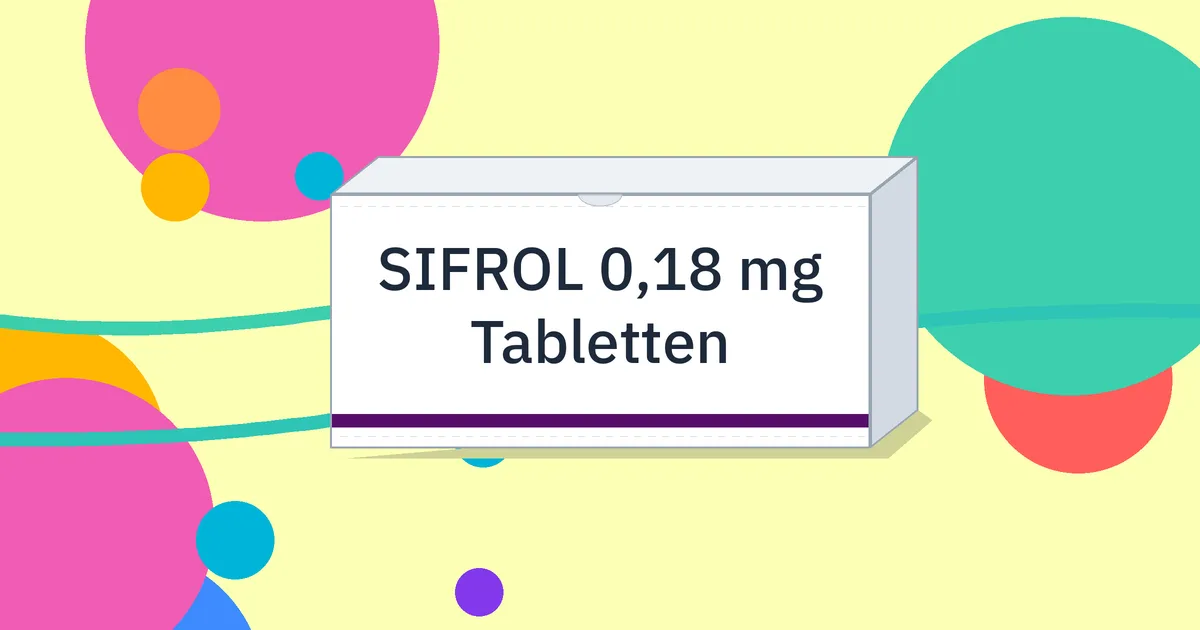 Symbolbild: Packung mit der Aufschrift SIFROL 0,18 mg Tabletten (PZN 07568086) – Verfügbarkeit und Bezug in Apotheken in Frankfurt am Main