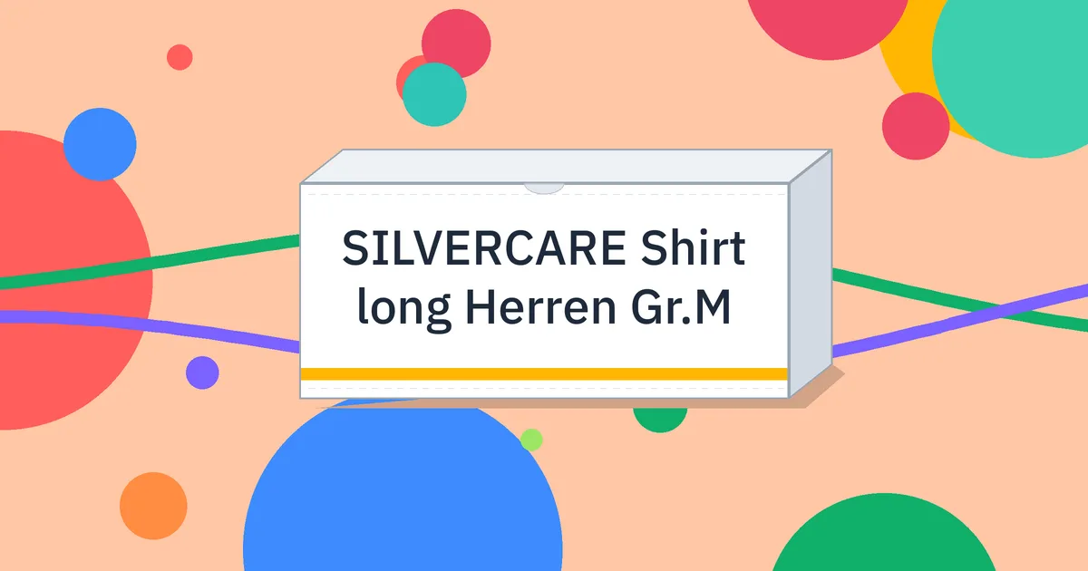 Symbolbild: Packung mit der Aufschrift SILVERCARE Shirt long Herren Gr.M (PZN 01110699) – Verfügbarkeit und Bezug in Apotheken in Frankfurt am Main