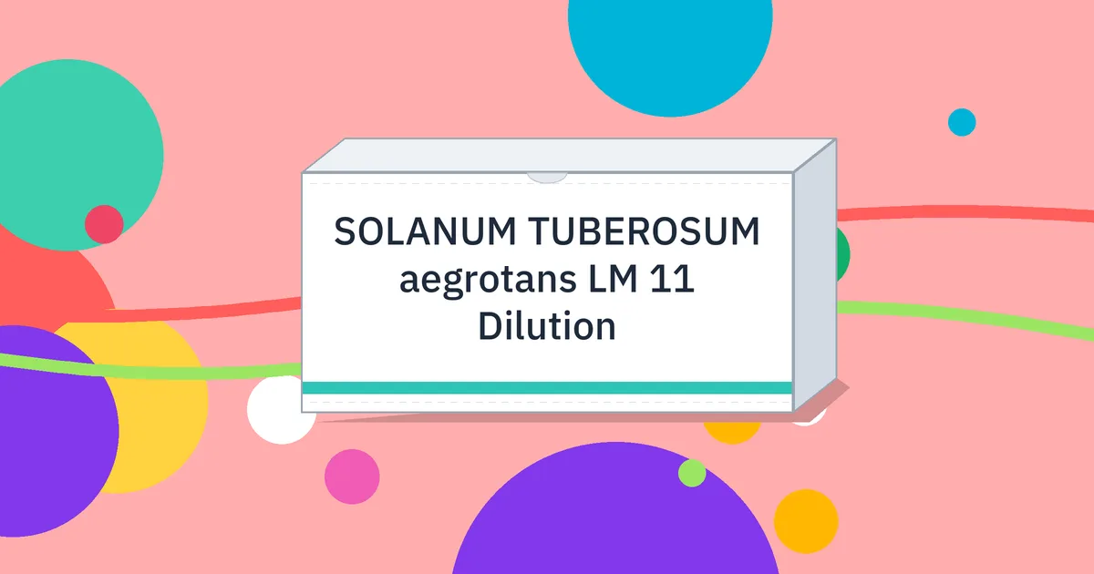 Symbolbild: Packung mit der Aufschrift SOLANUM TUBEROSUM aegrotans LM 11 Dilution (PZN 13193785) – Verfügbarkeit und Bezug in Apotheken in Frankfurt am Main