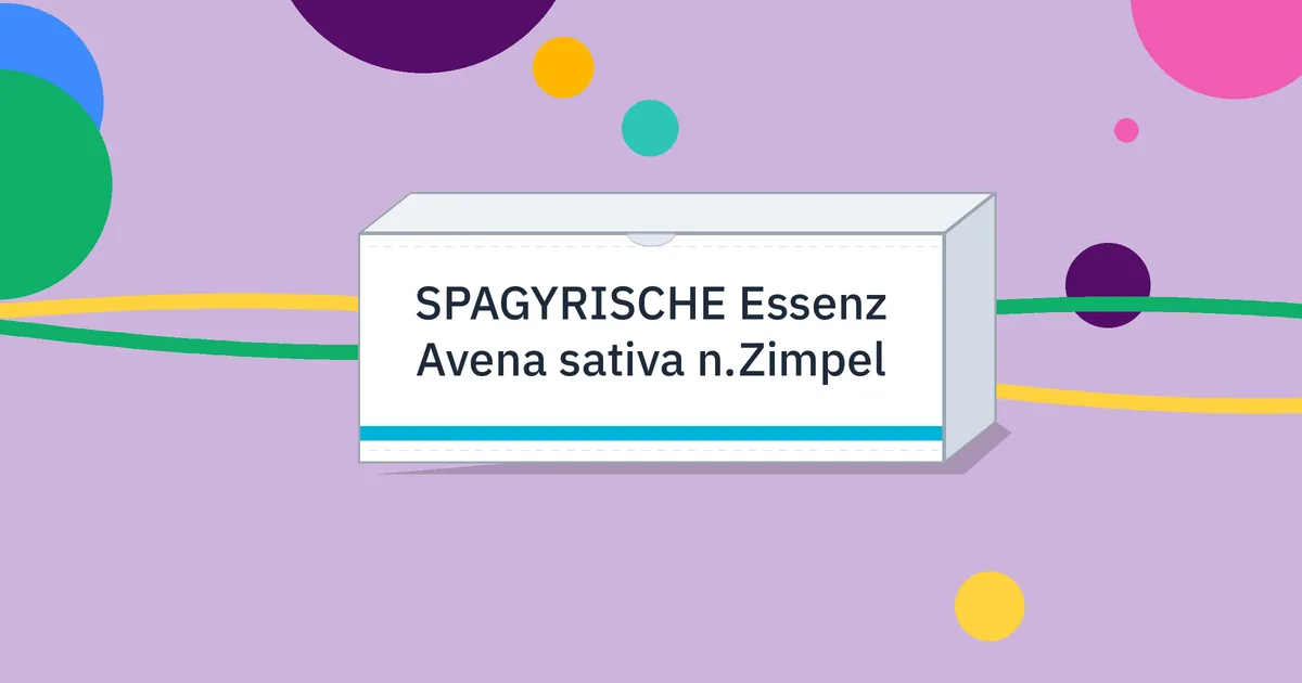 Symbolbild: Packung mit der Aufschrift SPAGYRISCHE Essenz Avena sativa n.Zimpel (PZN 00915805) – Verfügbarkeit und Bezug in Apotheken in Frankfurt am Main