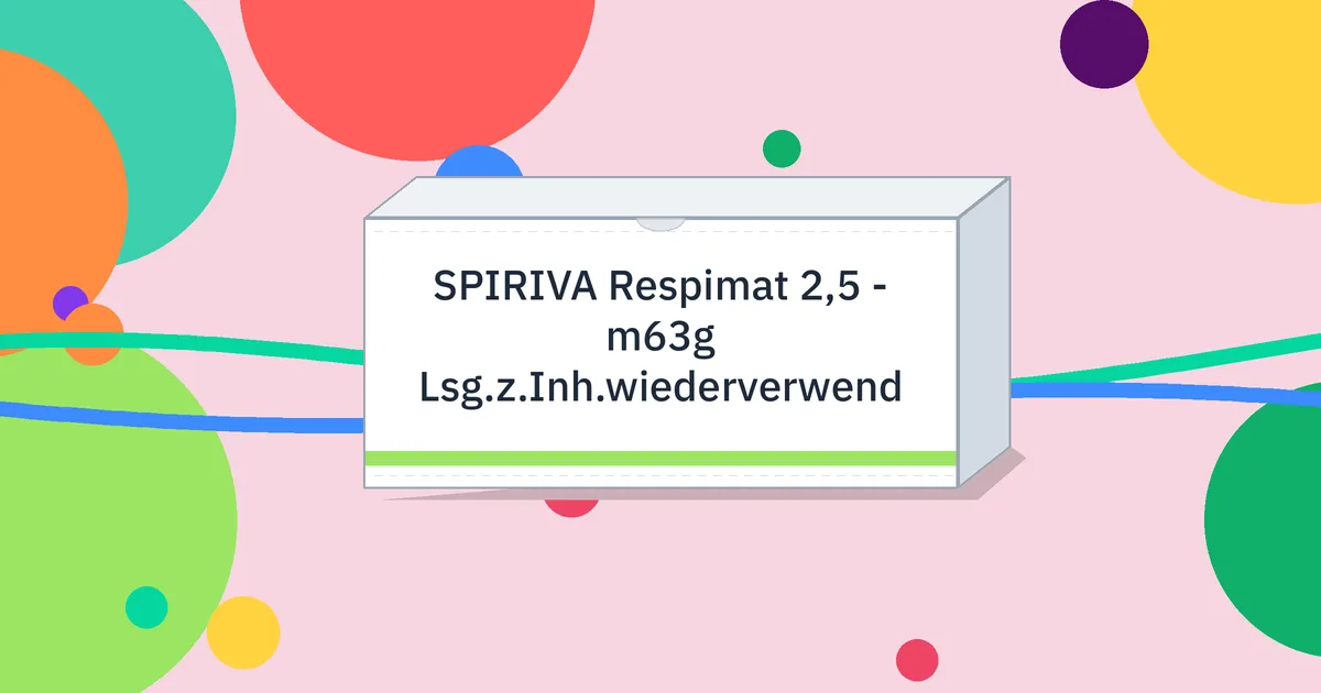 Symbolbild: Packung mit der Aufschrift SPIRIVA Respimat 2,5 -m63g Lsg.z.Inh.wiederverwend (PZN 15586342) – Verfügbarkeit und Bezug in Apotheken in Frankfurt am Main
