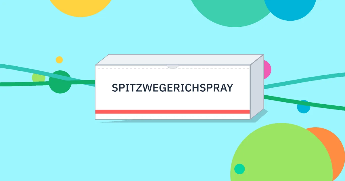 Symbolbild: Packung mit der Aufschrift SPITZWEGERICHSPRAY (PZN 11713683) – Verfügbarkeit und Bezug in Apotheken in Frankfurt am Main
