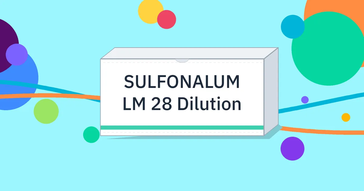 Symbolbild: Packung mit der Aufschrift SULFONALUM LM 28 Dilution (PZN 13209718) – Verfügbarkeit und Bezug in Apotheken in Frankfurt am Main