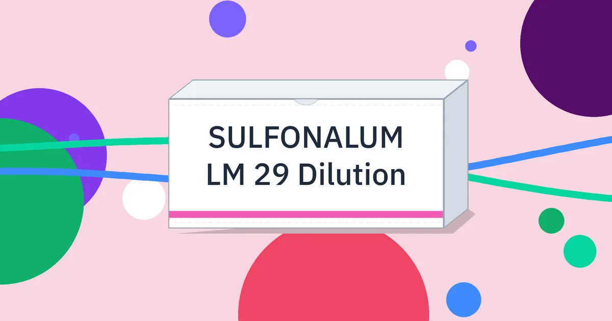 Symbolbild: Packung mit der Aufschrift SULFONALUM LM 29 Dilution (PZN 13209724) – Verfügbarkeit und Bezug in Apotheken in Frankfurt am Main