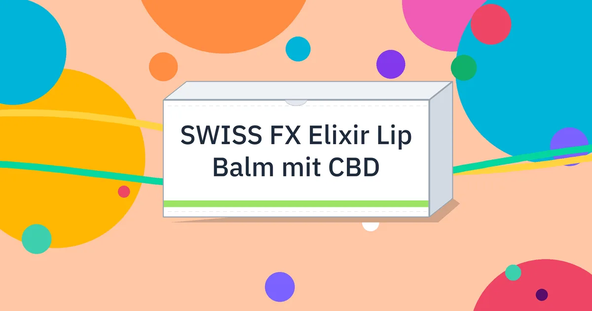 Symbolbild: Packung mit der Aufschrift SWISS FX Elixir Lip Balm mit CBD (PZN 17899298) – Verfügbarkeit und Bezug in Apotheken in Frankfurt am Main