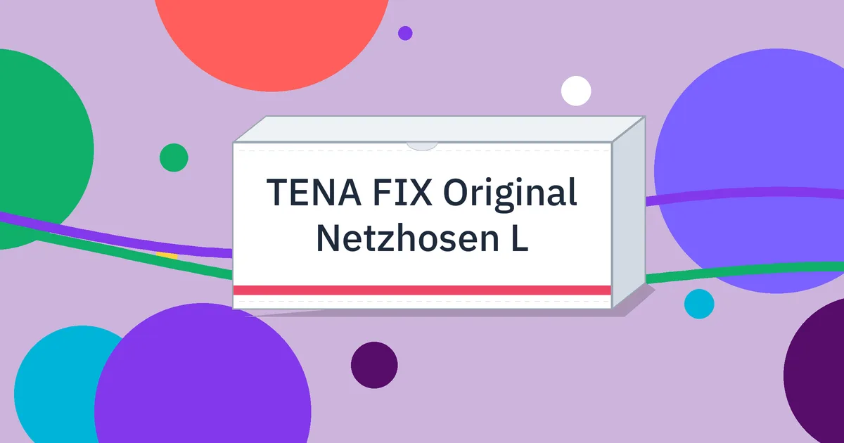 Symbolbild: Packung mit der Aufschrift TENA FIX Original Netzhosen L (PZN 11854202) – Verfügbarkeit und Bezug in Apotheken in Frankfurt am Main
