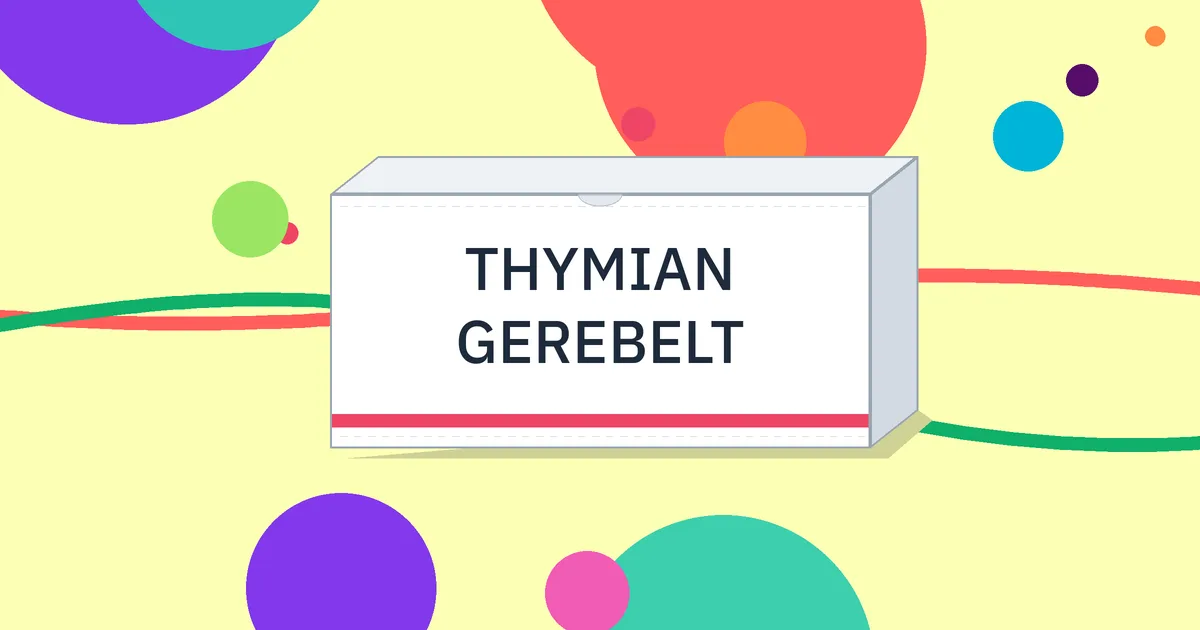 Symbolbild: Packung mit der Aufschrift THYMIAN GEREBELT (PZN 10023930) – Verfügbarkeit und Bezug in Apotheken in Frankfurt am Main