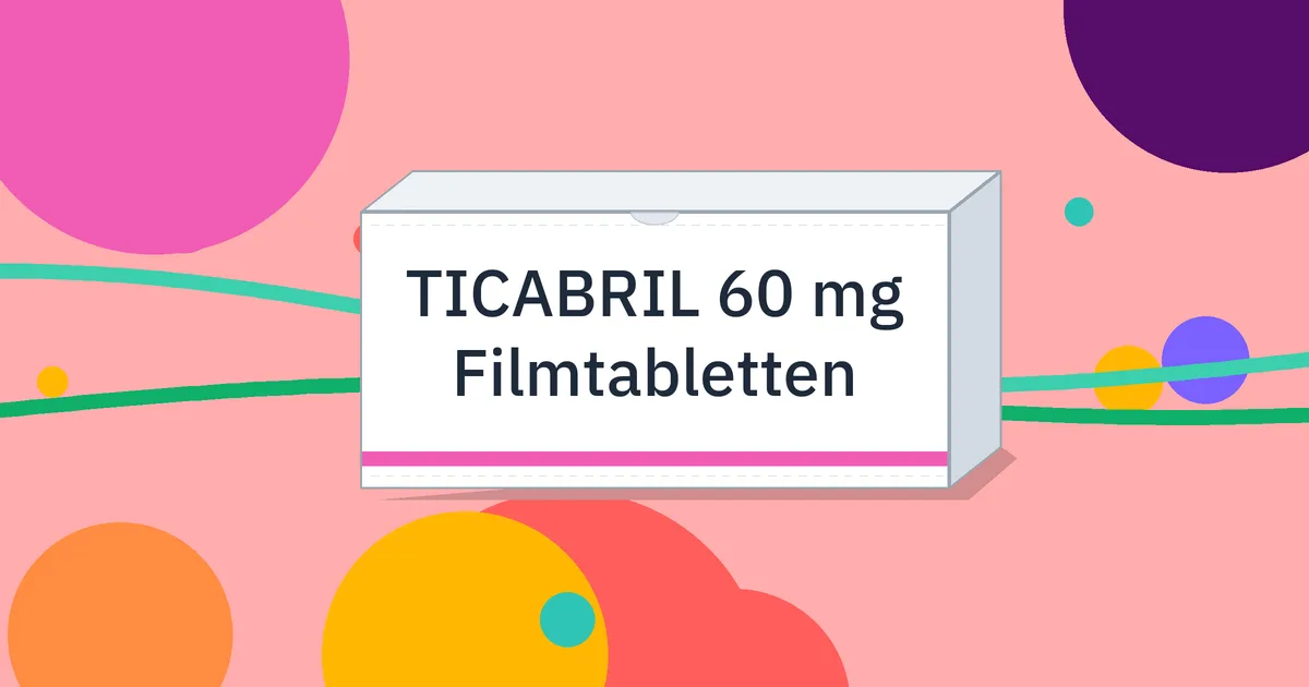 Symbolbild: Packung mit der Aufschrift TICABRIL 60 mg Filmtabletten (PZN 19831034) – Verfügbarkeit und Bezug in Apotheken in Frankfurt am Main