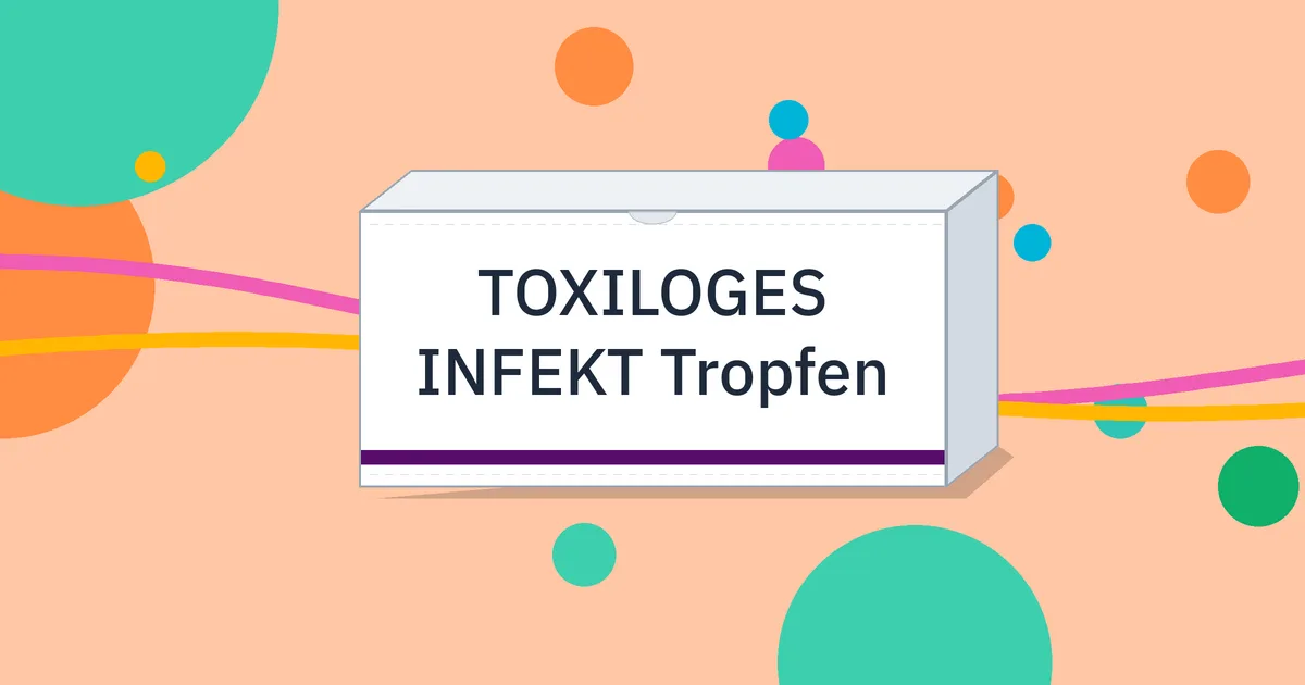 Symbolbild: Packung mit der Aufschrift TOXILOGES INFEKT Tropfen (PZN 16735169) – Verfügbarkeit und Bezug in Apotheken in Frankfurt am Main