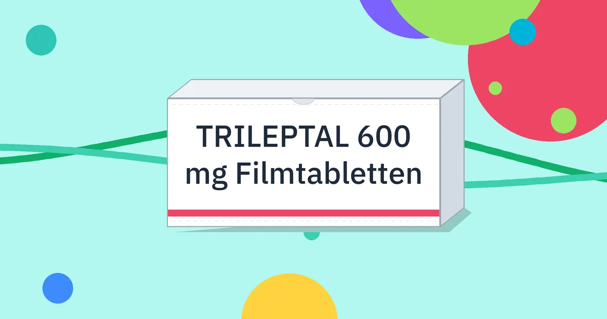 Symbolbild: Packung mit der Aufschrift TRILEPTAL 600 mg Filmtabletten (PZN 00477104) – Verfügbarkeit und Bezug in Apotheken in Frankfurt am Main