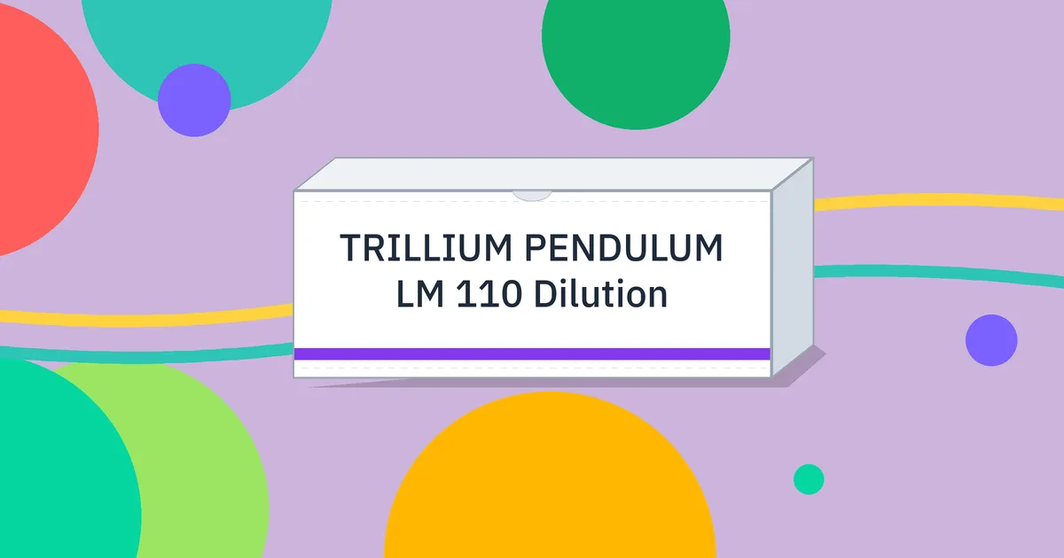 Symbolbild: Packung mit der Aufschrift TRILLIUM PENDULUM LM 110 Dilution (PZN 13227426) – Verfügbarkeit und Bezug in Apotheken in Frankfurt am Main