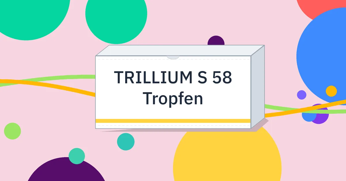 Symbolbild: Packung mit der Aufschrift TRILLIUM S 58 Tropfen (PZN 01828250) – Verfügbarkeit und Bezug in Apotheken in Frankfurt am Main