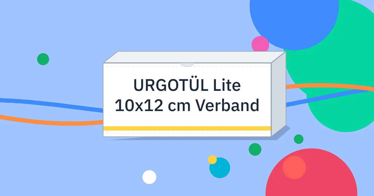 Symbolbild: Packung mit der Aufschrift URGOTÜL Lite 10x12 cm Verband (PZN 11601116) – Verfügbarkeit und Bezug in Apotheken in Frankfurt am Main