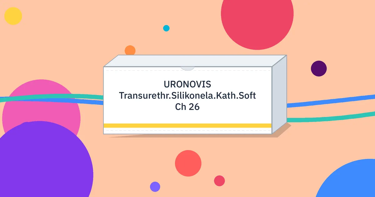 Symbolbild: Packung mit der Aufschrift URONOVIS Transurethr.Silikonela.Kath.Soft Ch 26 (PZN 02352016) – Verfügbarkeit und Bezug in Apotheken in Frankfurt am Main