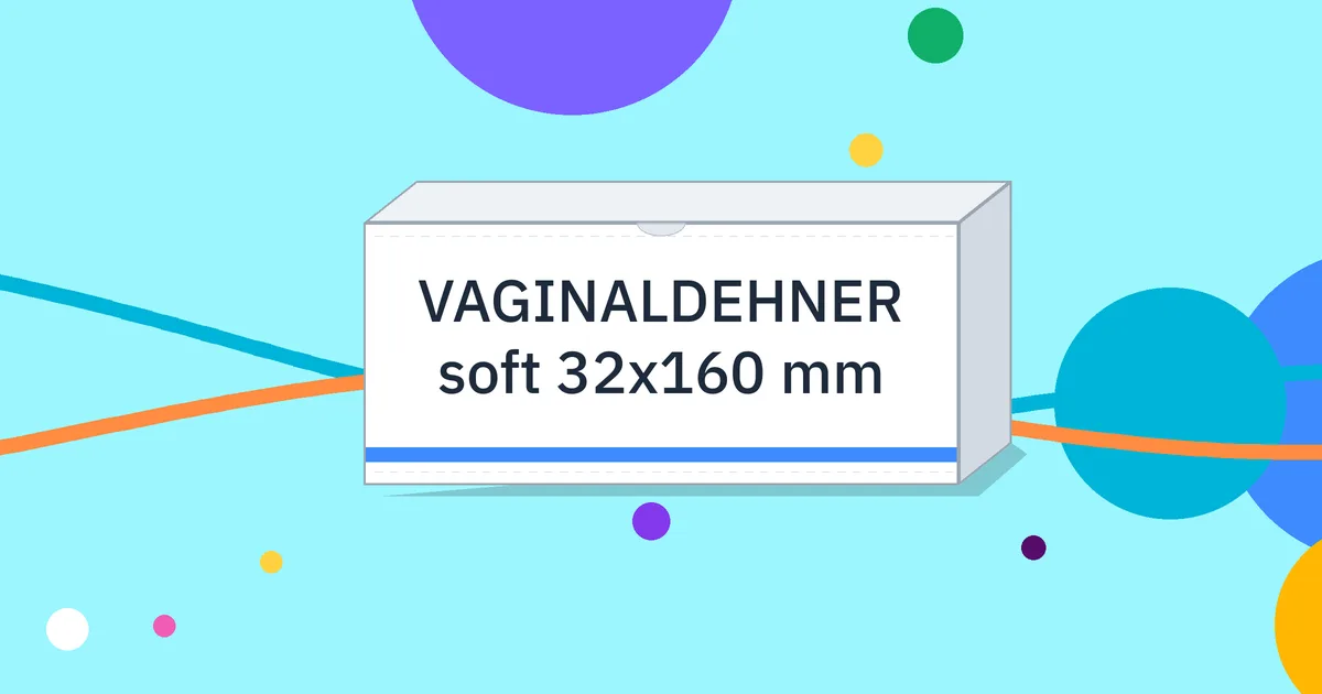 Symbolbild: Packung mit der Aufschrift VAGINALDEHNER soft 32x160 mm (PZN 07324088) – Verfügbarkeit und Bezug in Apotheken in Frankfurt am Main