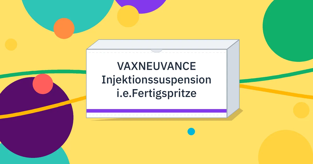Symbolbild: Packung mit der Aufschrift VAXNEUVANCE Injektionssuspension i.e.Fertigspritze (PZN 17867861) – Verfügbarkeit und Bezug in Apotheken in Frankfurt am Main
