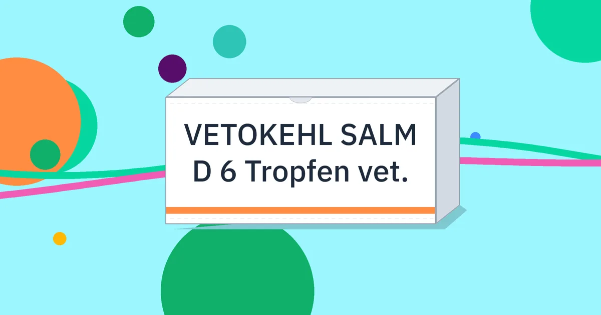 Symbolbild: Packung mit der Aufschrift VETOKEHL SALM D 6 Tropfen vet. (PZN 01321479) – Verfügbarkeit und Bezug in Apotheken in Frankfurt am Main