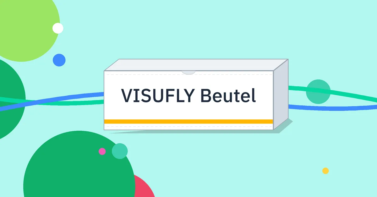 Symbolbild: Packung mit der Aufschrift VISUFLY Beutel (PZN 19102861) – Verfügbarkeit und Bezug in Apotheken in Frankfurt am Main
