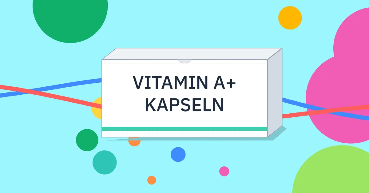 Symbolbild: Packung mit der Aufschrift VITAMIN A+ KAPSELN (PZN 11614917) – Verfügbarkeit und Bezug in Apotheken in Frankfurt am Main